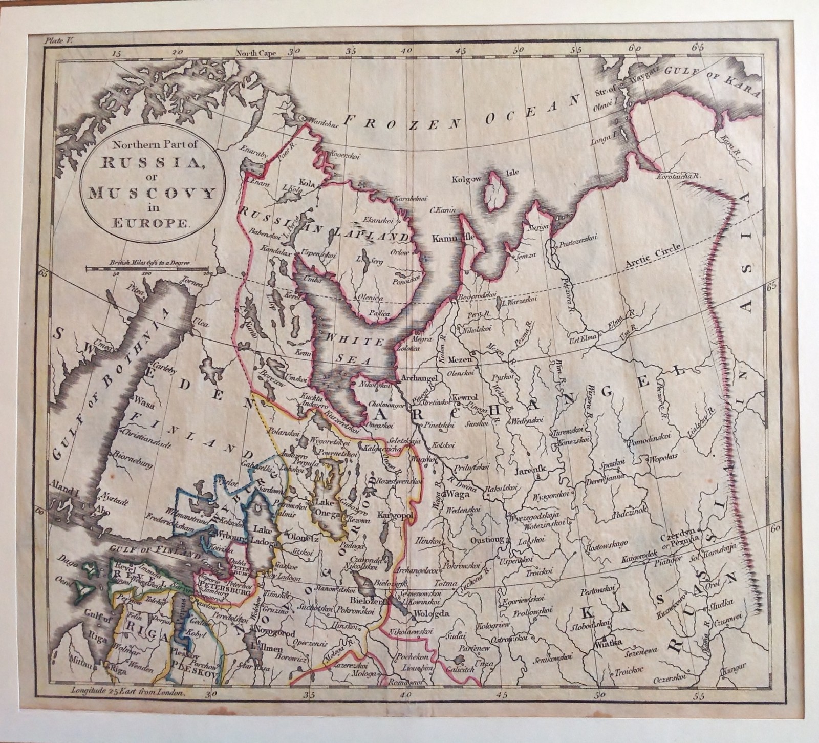 Russia, Northern Part Of Russia Or Muscovy In Europe, Original Map ...