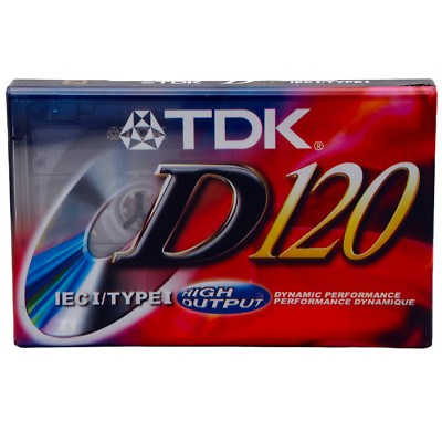 TDK D120 DYNAMIC 120 Minutes Ferric Type I Blank Audio Cassette Tape ...