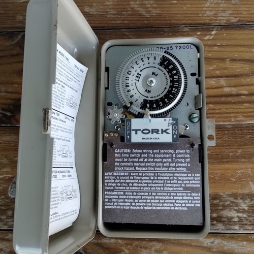 Tork Model 7200 24 Hour Time Switch, 120VAC, 40A Pre Owned READ ...