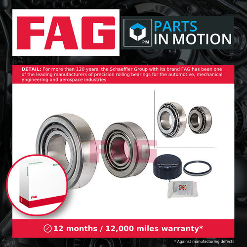 Wheel Bearing Kit fits RENAULT MASTER Mk1 2.4D Rear 81 to 92 FAG ...