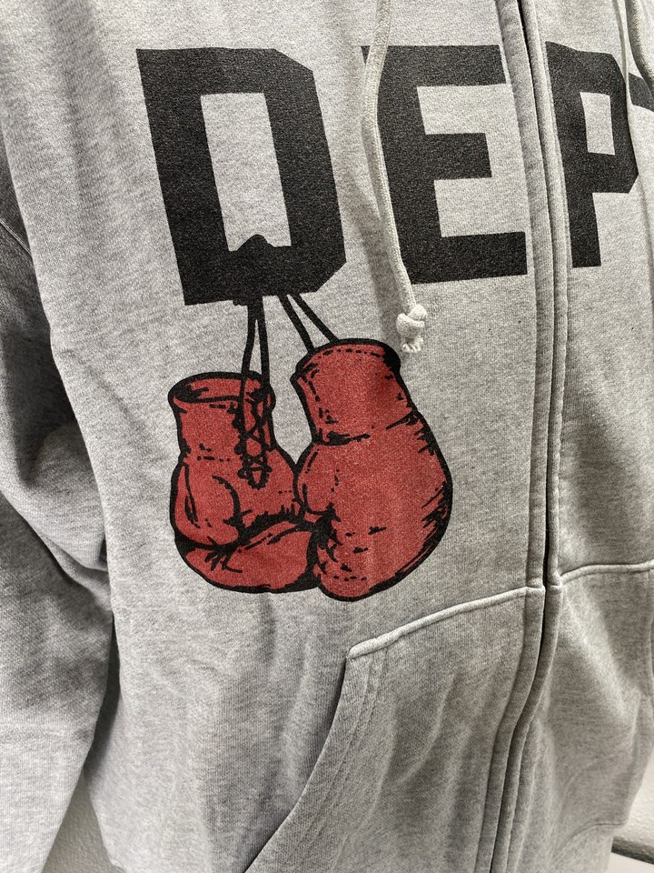 Gallery Dept. Mens Boxing Merch Zip-Up Hoodie Size S Heather Grey | eBay
