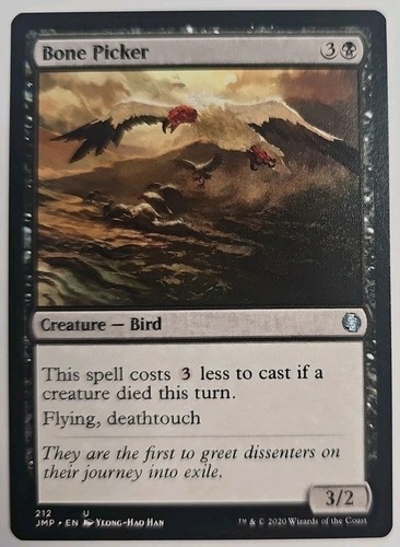 MTG Magic The Gathering Card Bone Picker Creature Bird Black Jumpstart ...