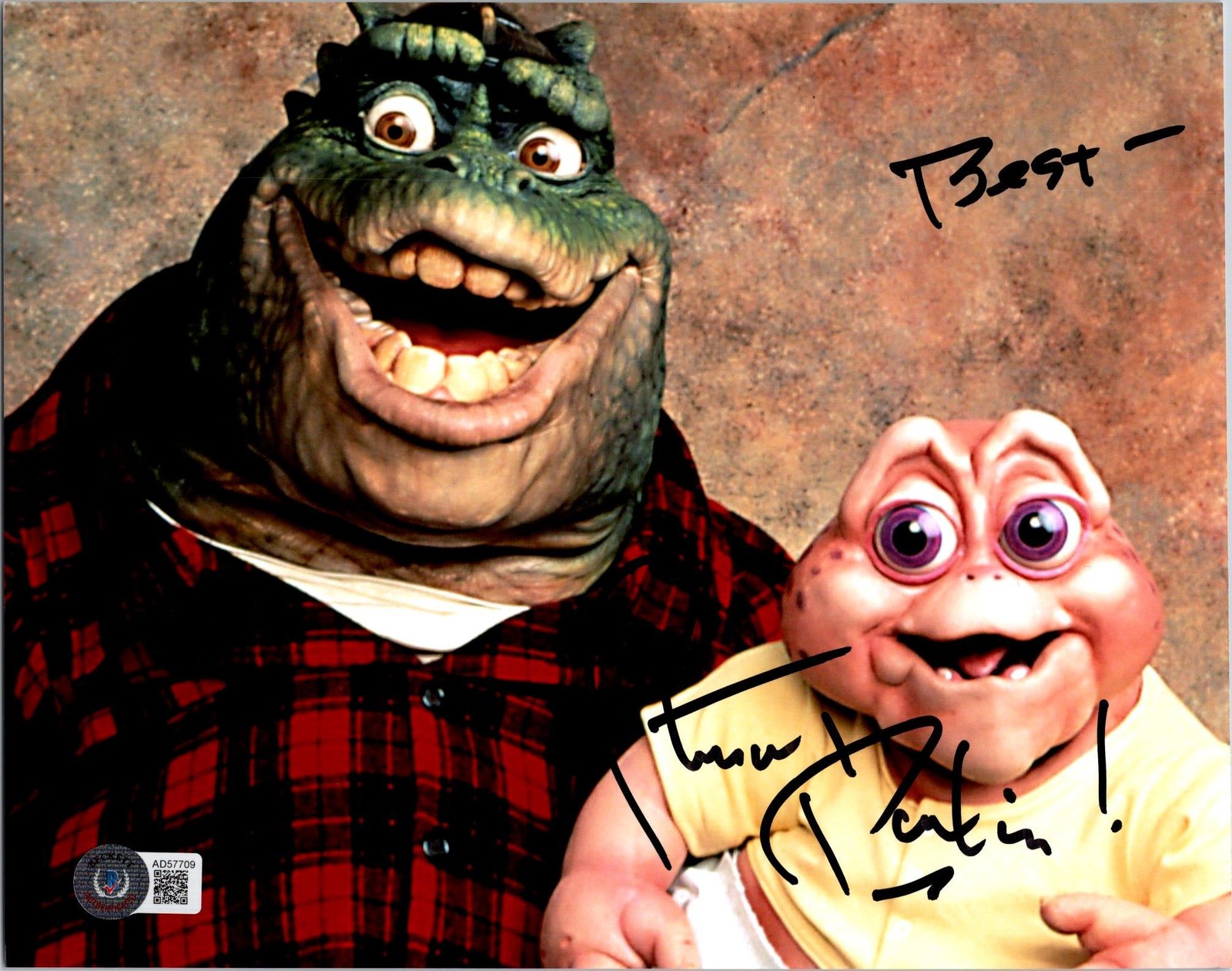 STUART PANKIN SIGNED 8X10 PHOTO BECKETT BAS COA DINOSAURS EARL SINCLAIR ...