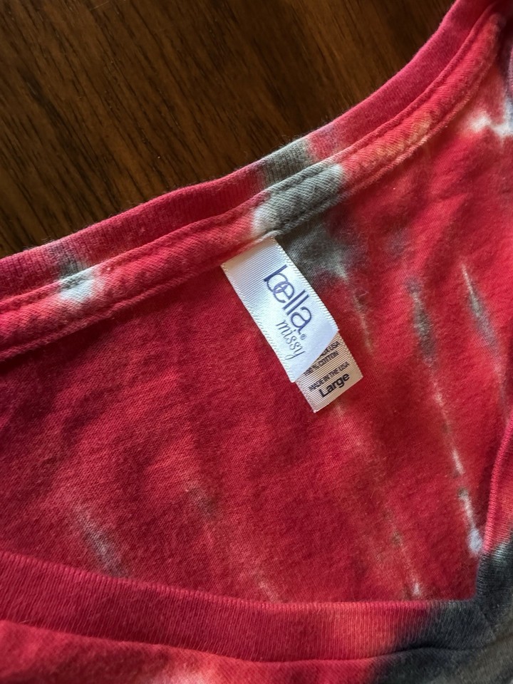 Ohio State Buckeyes Bella Missy Women’s Tie Dye V Neck T-Shirt Size Large | eBay