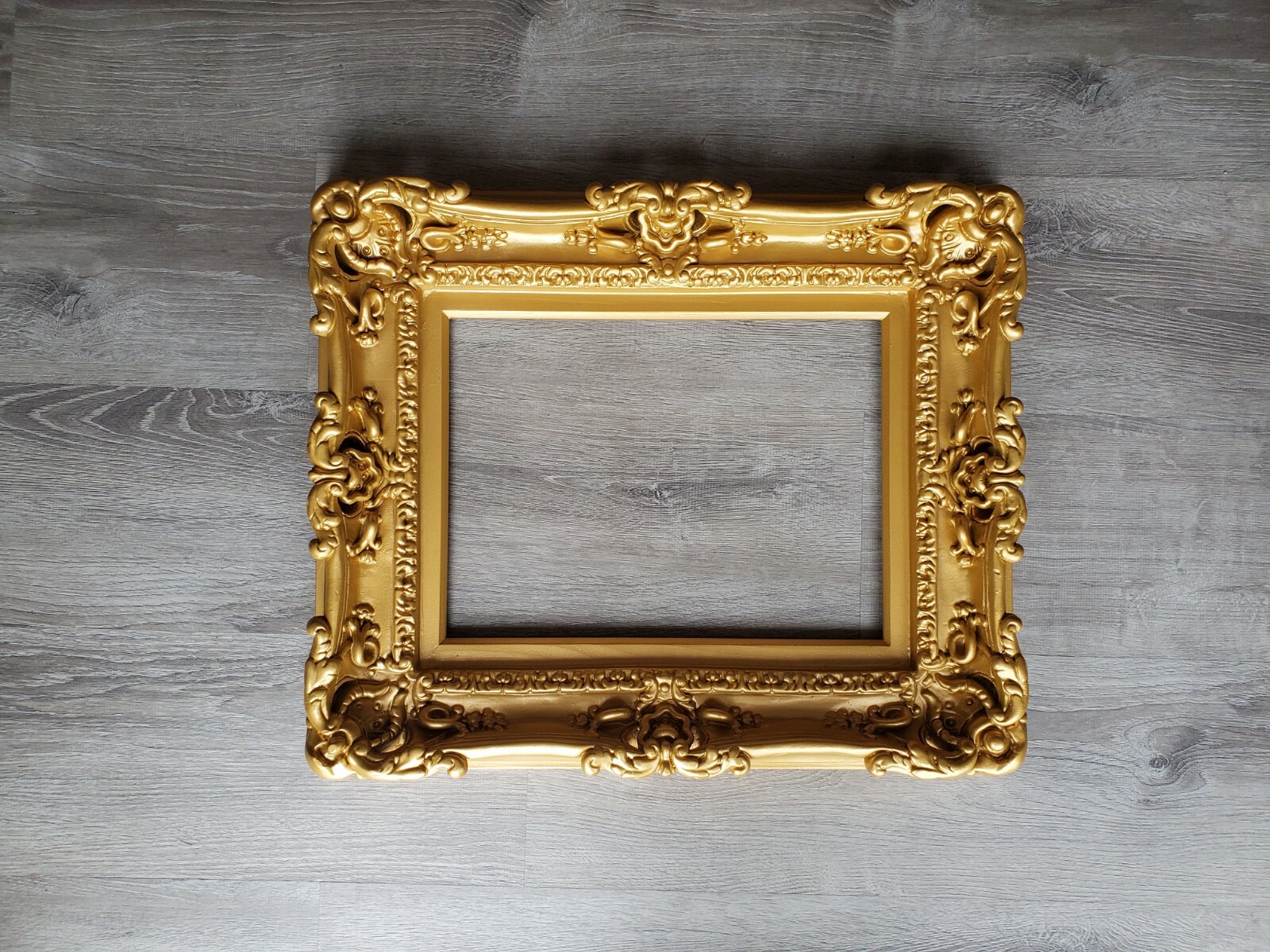 12x16 Matte Gold Picture Frame, Ornate Baroque Wall Picture Frame, Art ...