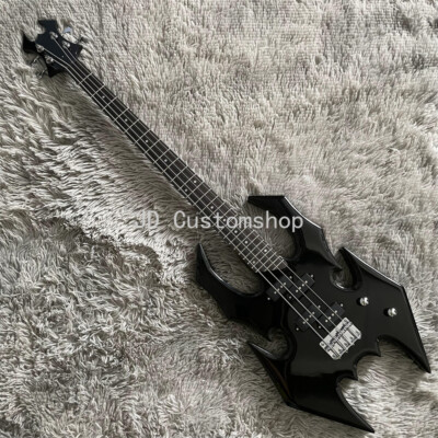 Black 4String Jerry Misfit Bass Guitar Devastator Rosewood Fretboard ...