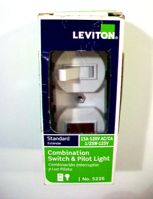 Leviton Pilot Light Switch Decora Rocker Light Switch 20A Leviton