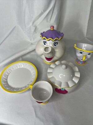 Disney Beauty and the Beast Mrs. Chip Potts Tea Set | eBay