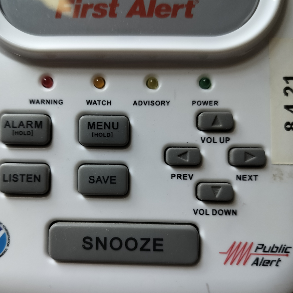 First Alert WX-150 Weather Radio Receiver For Public Alert NOAA Radio ...