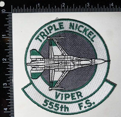 USAF US Air Force 555th Fighter Squadron Triple Nickel Viper Patch | eBay