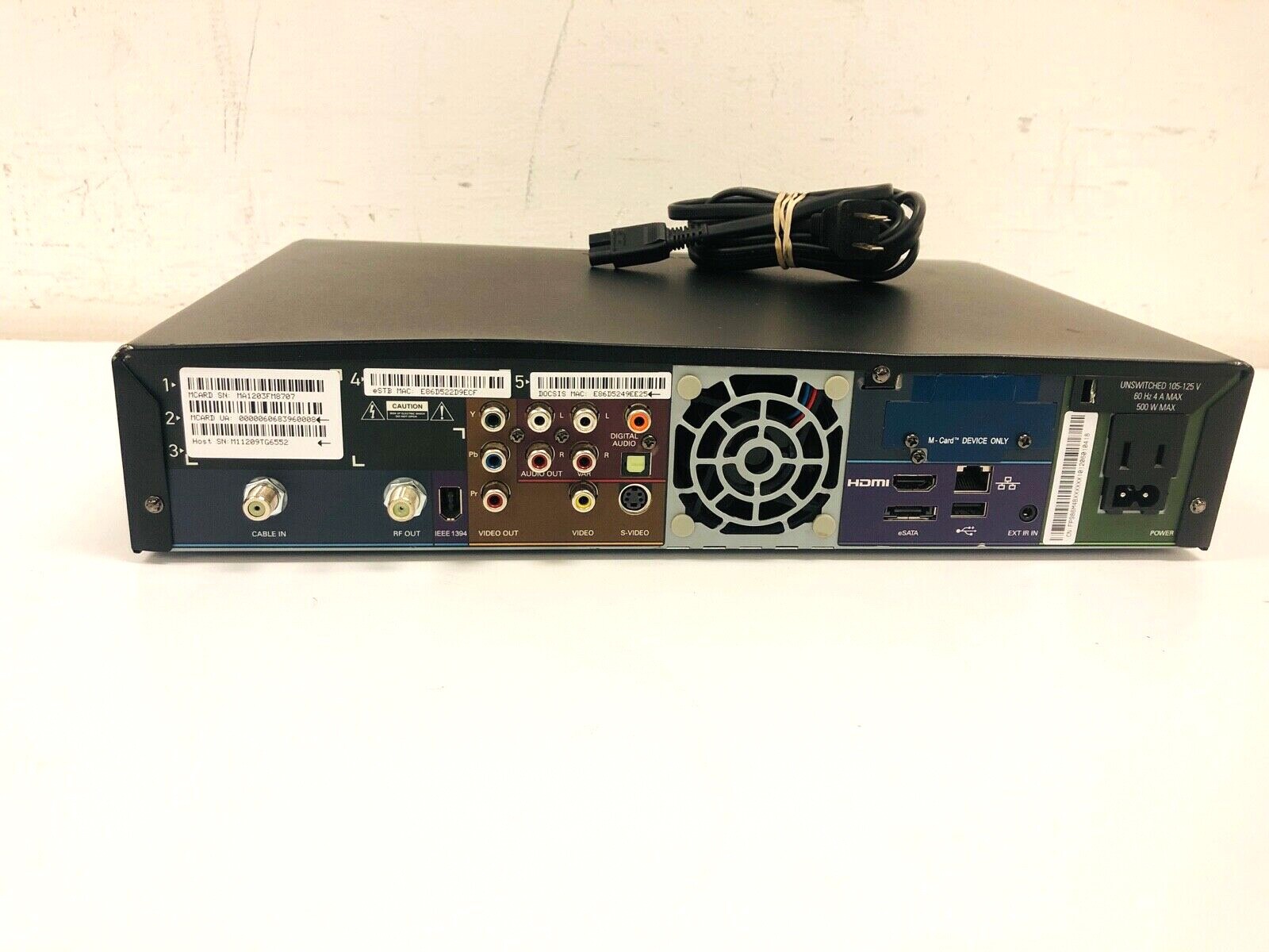 Motorola DCX3400-M DVR Set Top Cable Box w 500GB Dual Tuner Hard Drive ...