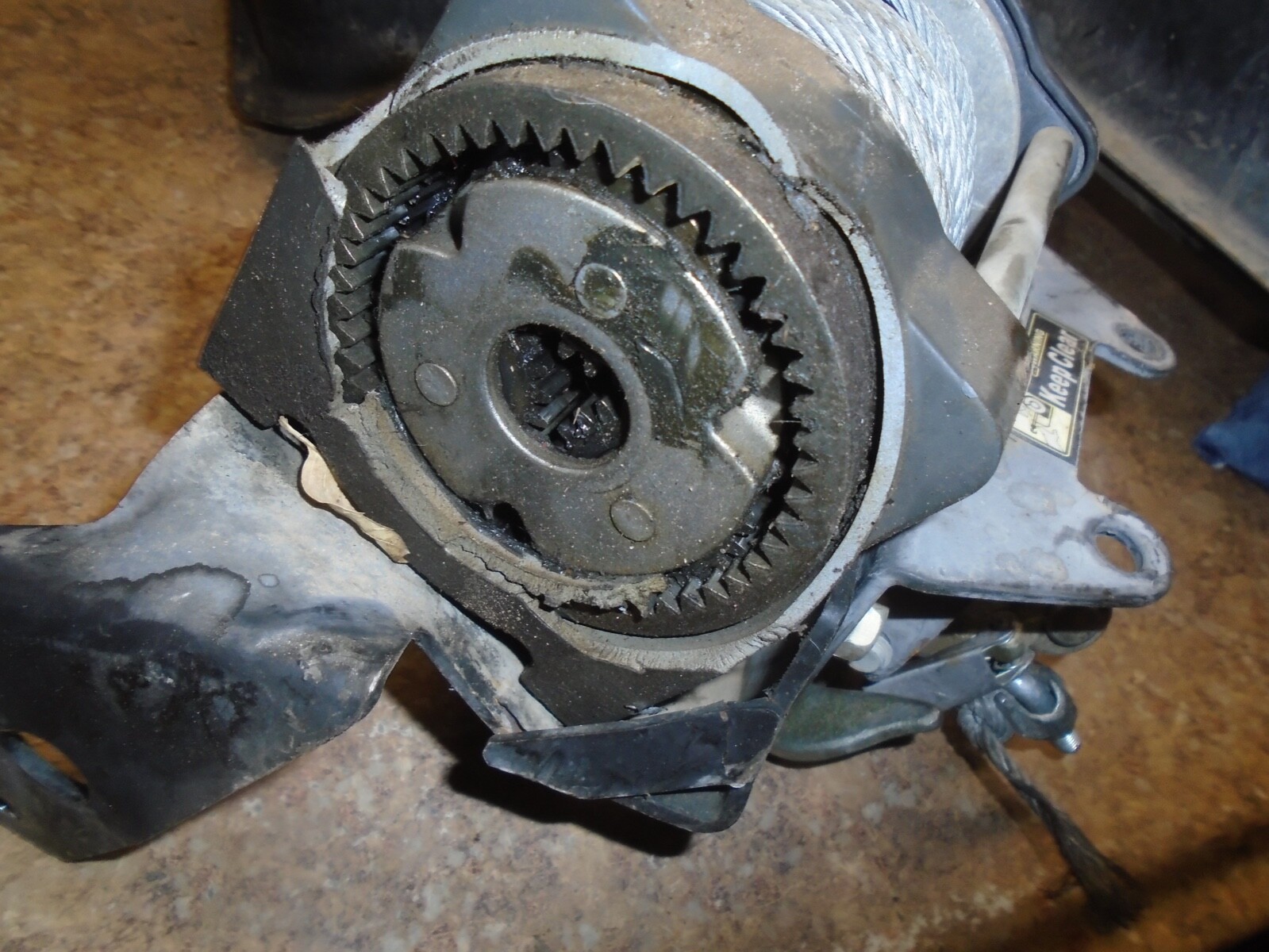 Electric Winch Parts CF Moto REW 3000 LB Housing Cable Mount Roll Parts ...