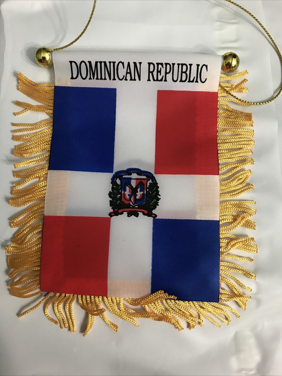 Dominican Flag Car Emblem