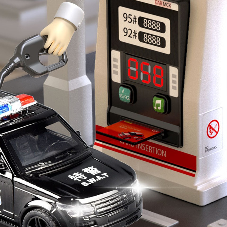 Kids Gas Station Toy Simulation Gas Pump Toy Automatic Gas Station Toy ...