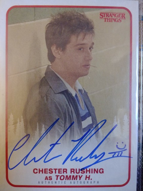 Chester Rushing Autograph Card Stranger Things Topps 2018 | eBay