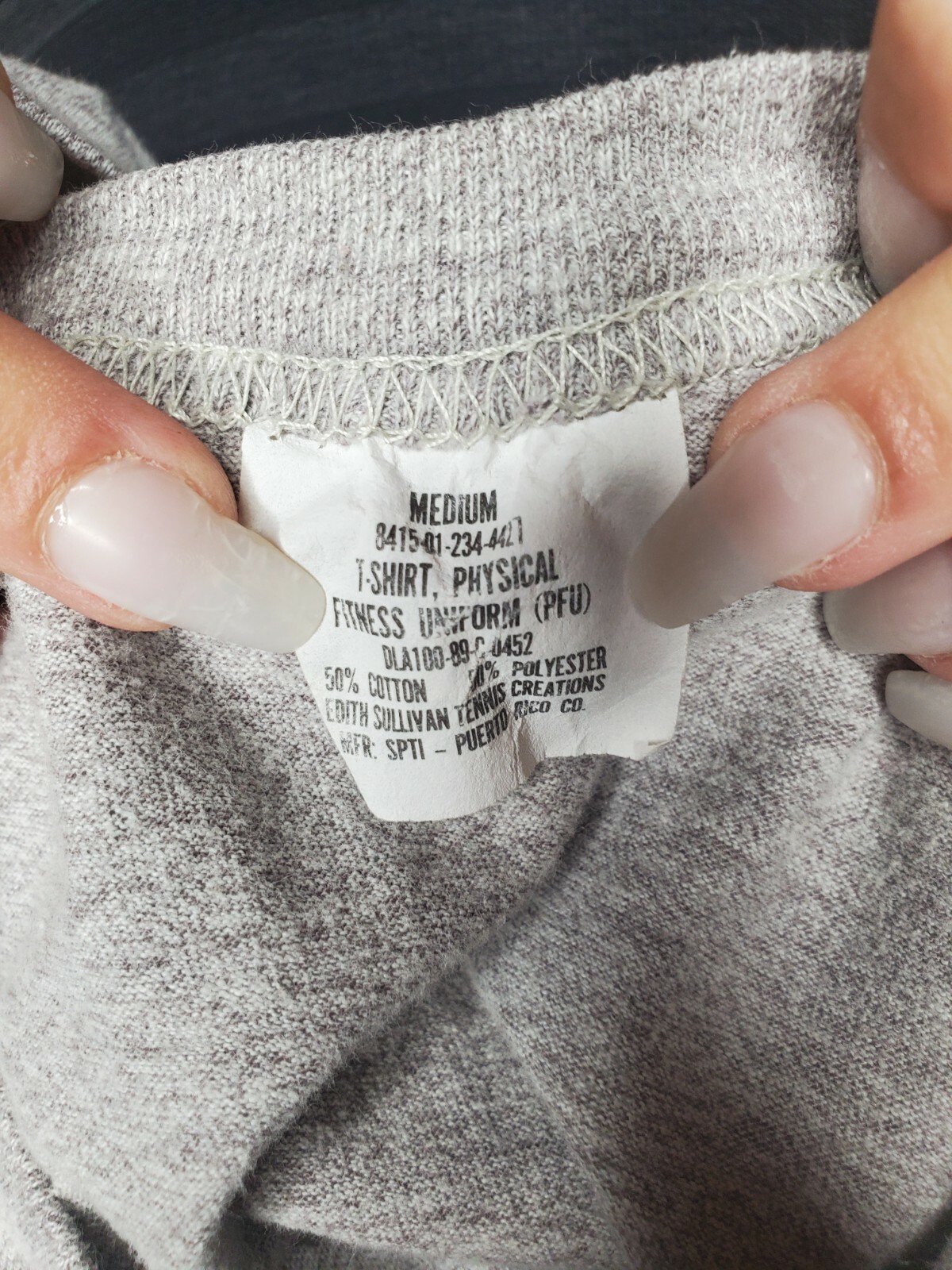 VTG 80s US ARMY Gray Physical Fitness Uniform Medium … - Gem