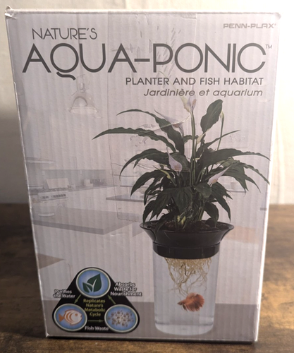 Nature’s Aqua-Ponic planter and fish habitat .5 gallon NEW (open box ...