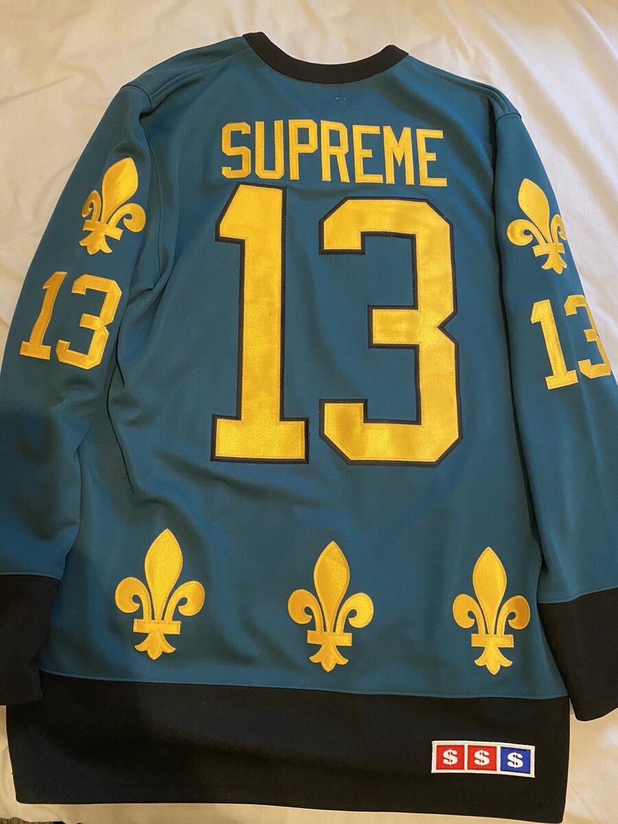 🔥🔥Supreme Fleur De Lis Hockey Jersey Teal X-Large F/W 13 🔥🔥Supreme Fleur De Lis Hockey Jersey Teal X-Large F/W 13