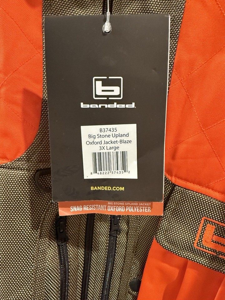 Banded Big Stone Upland Oxford Jacket Blaze Orange 3xl NEVER WORN NWT ...