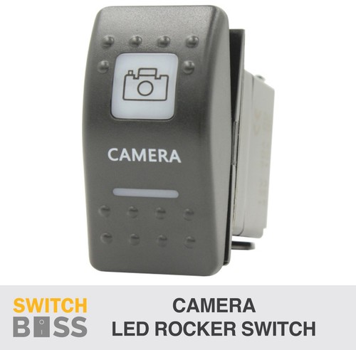 Rocker Switch CAMERA - White - LED 4x4 Toggle Boat Caravan Marine 12v ...