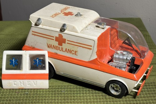 Vintage Husky Hauler Chevy Van Trailer & Dirt Bikes Vanbulance Tom ...