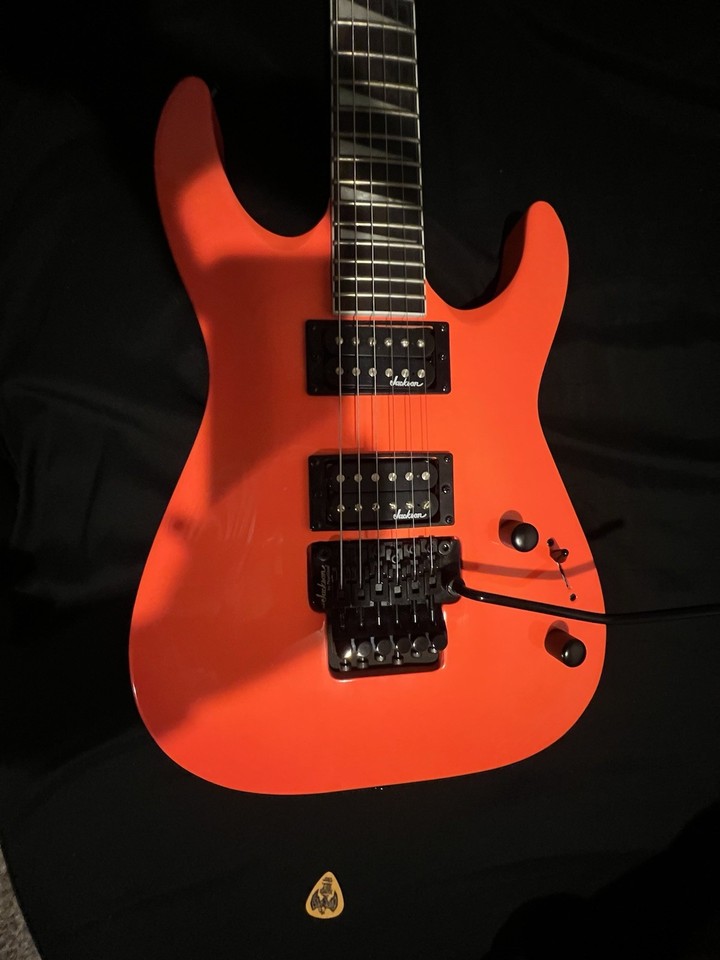 Jackson js32 Electric Guitar Orange Solid Body 6 String Double ...