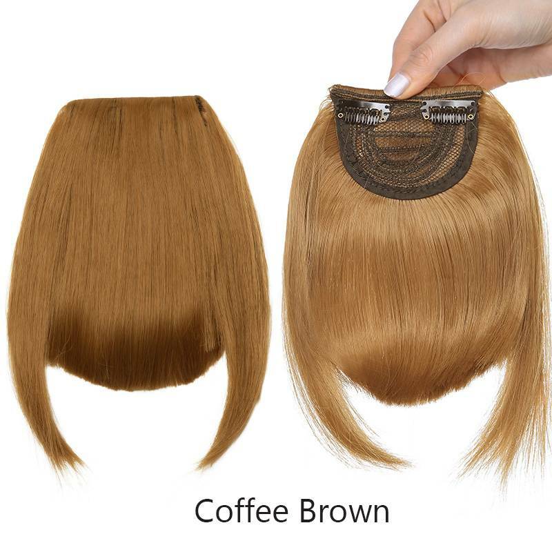 REAL Natural Fringe Bangs Clip In Hair Extension One Piece Real Thick ...
