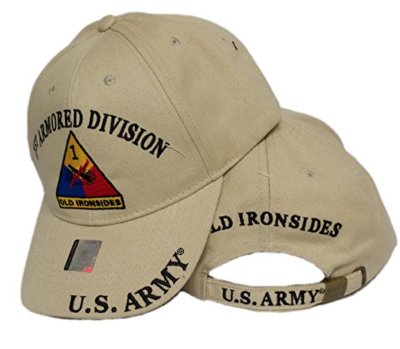U.S. ARMY 1st ARMORED DIVISION Old ironsides Shadow Khaki Embroidered ...