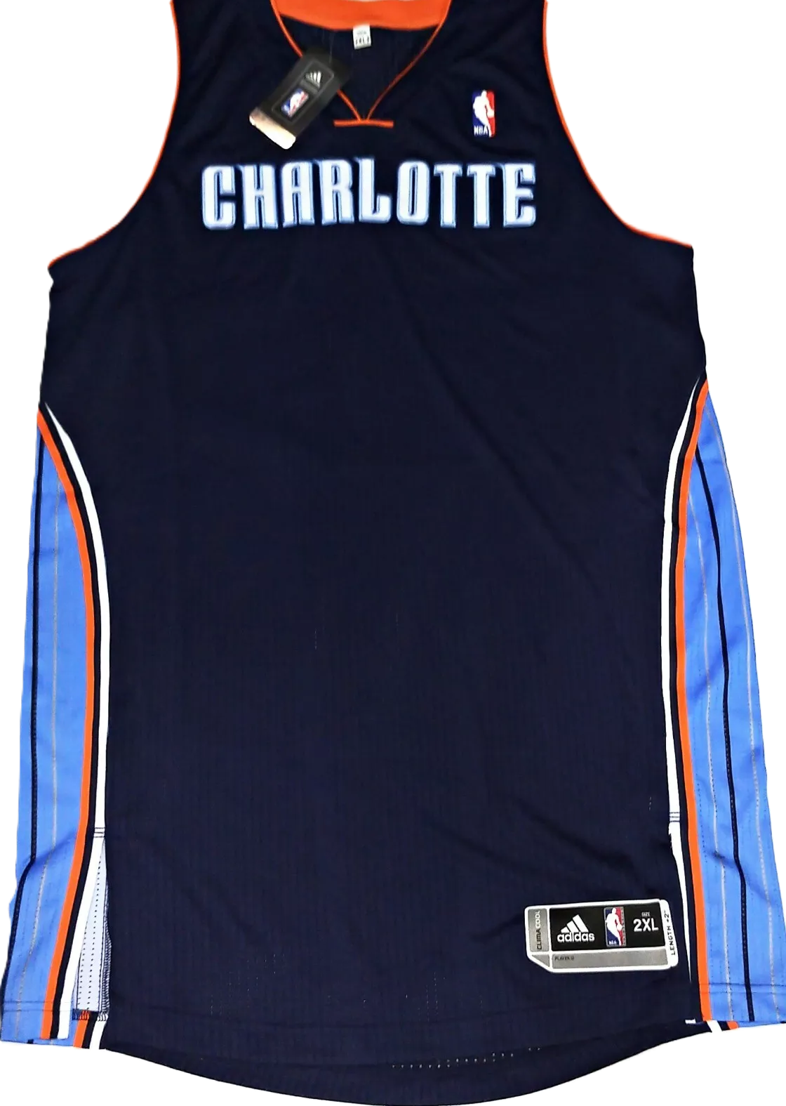 MEN-NWT-2XL BLANK CHARLOTTE BOBCATS AUTHENTIC NBA REV-30 PRO CUT ADIDAS ...