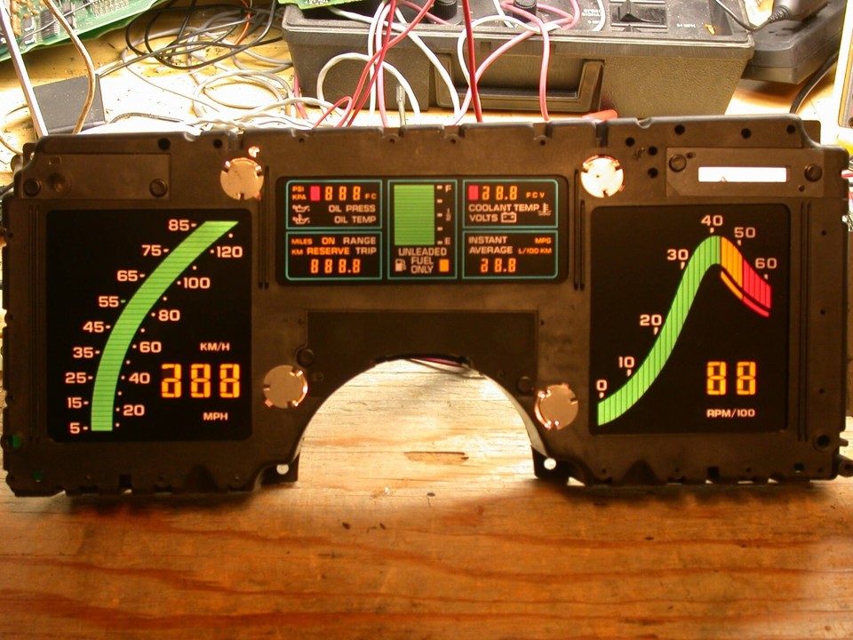 1984 C4 Corvette Digital Dash Gauge Instrument Cluster LCD LED Set