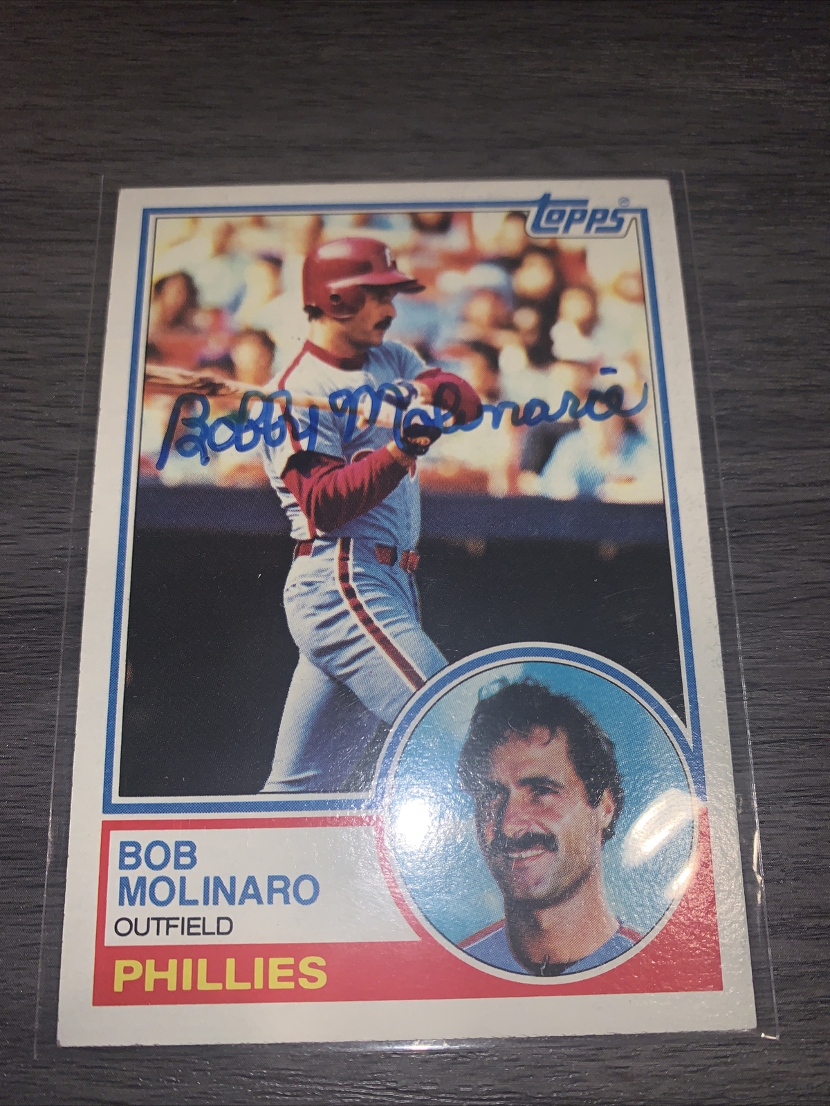 Signed BOB MOLINARO Philadelphia Phillies Autographed 1983 Topps Card ...