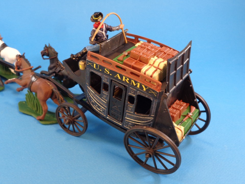 DSG ARGENTINA * UNION ARMY CONCORD STAGECOACH w/ FIGURE GUIDE & DRAWN ...