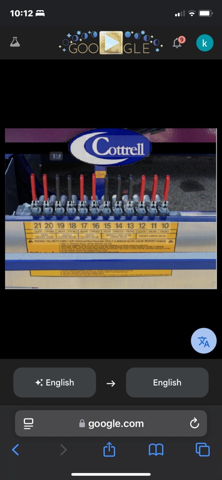 Cottrell Hydraulic Valve Handle Kit , C-W NSHW , TE4820 , Rustproof ...