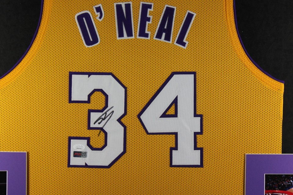 SHAQUILLE O'NEAL SHAQ Signed/Autographed Custom Jersey Framed 35x43 ...