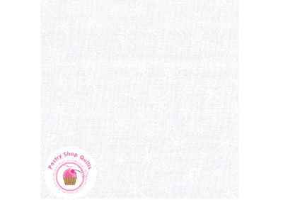 Moda Basic WHISPER MUSLIN MATES 9929 11 Snowflakes White on Ivory Quilt ...