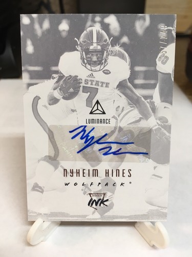 NYHEIM HINES RC AUTOGRAPH 2018 PANINI LUMINANCE ROOKIE INK RARE AUTO ...