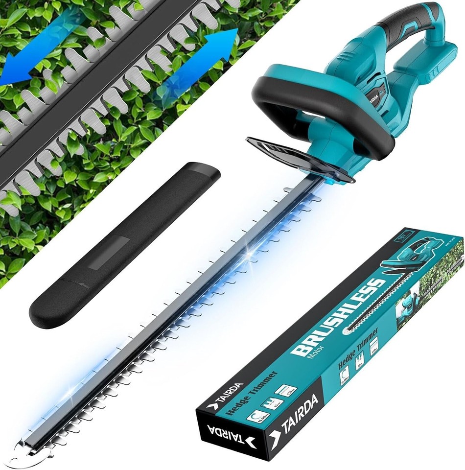 Cordless Hedge Trimmer for 18V Makita Battery, Electric Bush Trimmer 22 ...