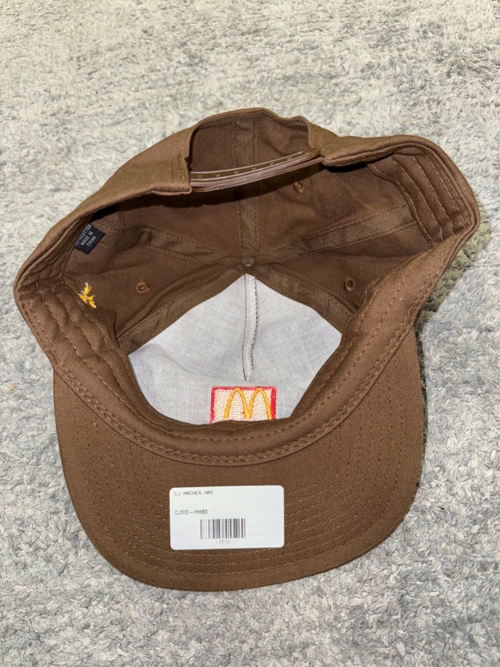 Travis Scott x McDonald's Cactus Jack CJ Arches Brown Snapback Hat ...