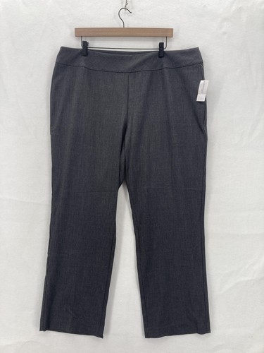 Roz & Ali Secret Agent Tummy Control Pull On Pants 18W Trouser Gray ...