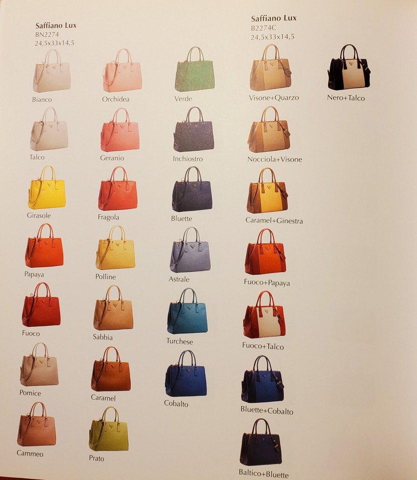 NEW Prada Milano 2014 Galleria Bag Lookbook - 61 Color Pages + Index | eBay