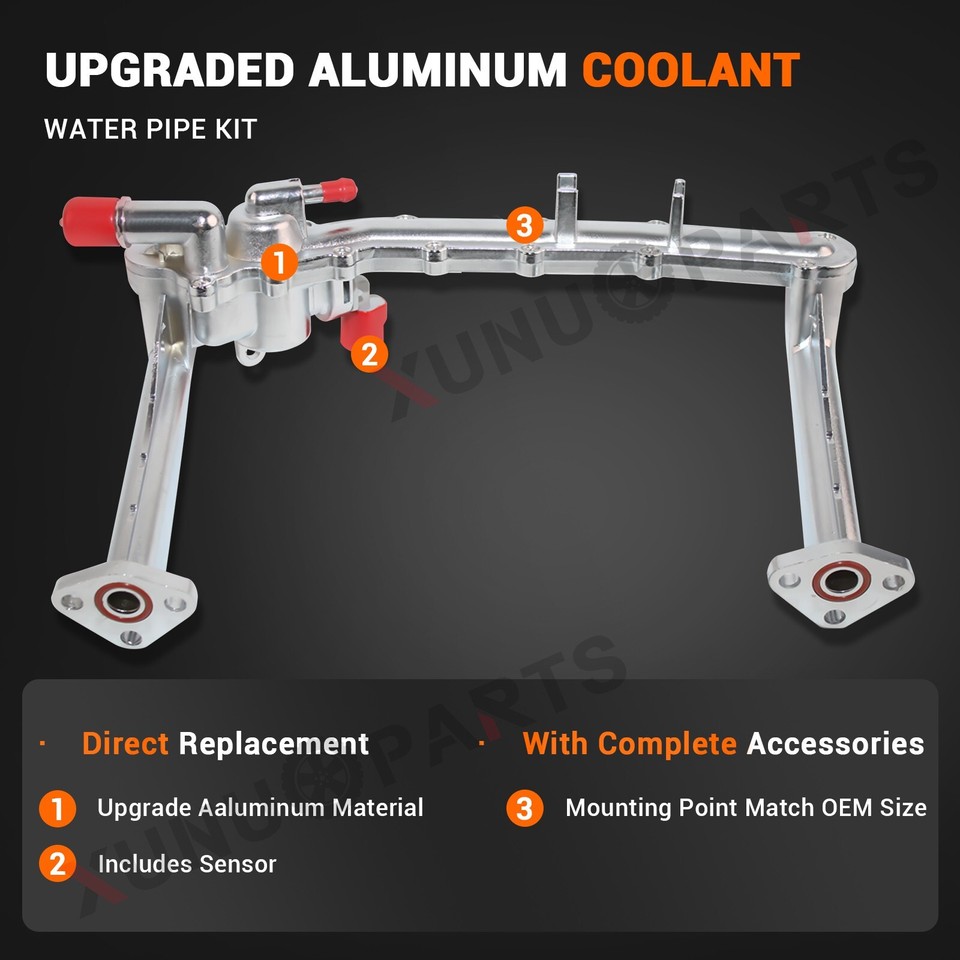Upgraded Aluminum Coolant Water Pipe Kit for 14-19 Land Rover Range ...