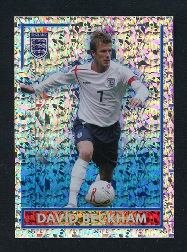 RARE FOIL VARIANT - SEE PICS 2006 Merlin's England #44 David Beckham ...