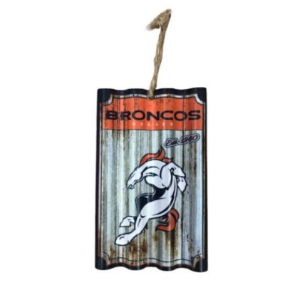 NFL Denver Broncos Metal Corrugated Ornament | eBay