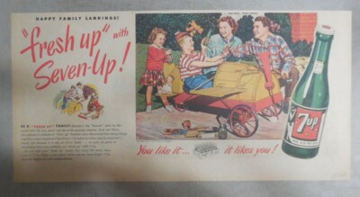 7-Up Ad: Fresh Up With Seven-Up! Soap Box Derby! from 1949 Size: 7.5 x ...