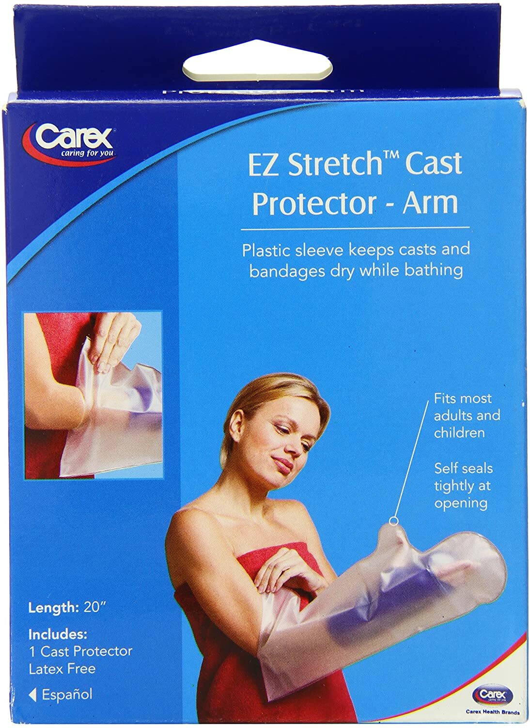 Carex Health Brands P20500 Ez Stretch Cast Protector, Arm by Carex ...