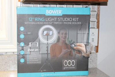 BOWER Smart Photography Series 12" RING Light Studio Kit - 3 Light ...