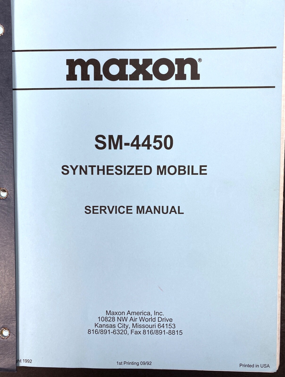 MAXON 1992 SM-4450 UHF Synthesized Mobile Service Manual | eBay