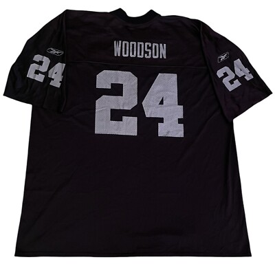100% Authentic Reebok NFL #24 Woodson Jersey Mens Los Angeles Raiders ...