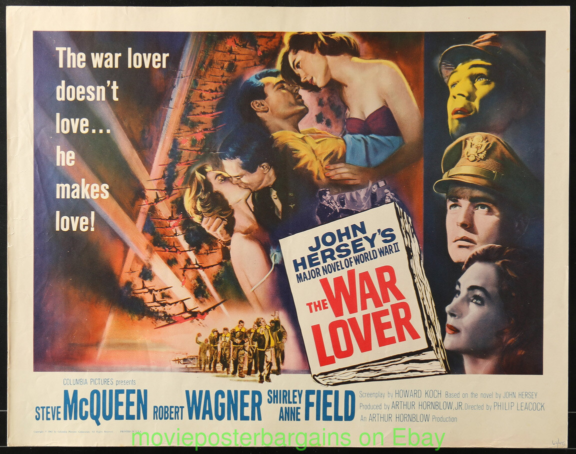 WAR LOVER MOVIE POSTER Style A Rolled 22x28 STEVE MCQUEEN ROBERT WAGNER ...