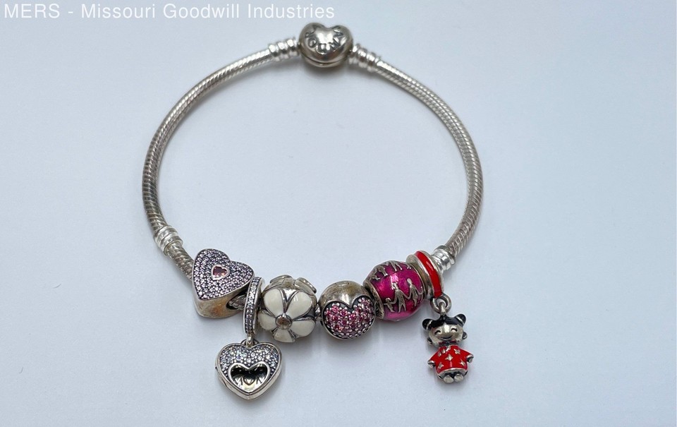 Sterling Silver Pandora Charm Bracelet - 37.20 Grams | eBay